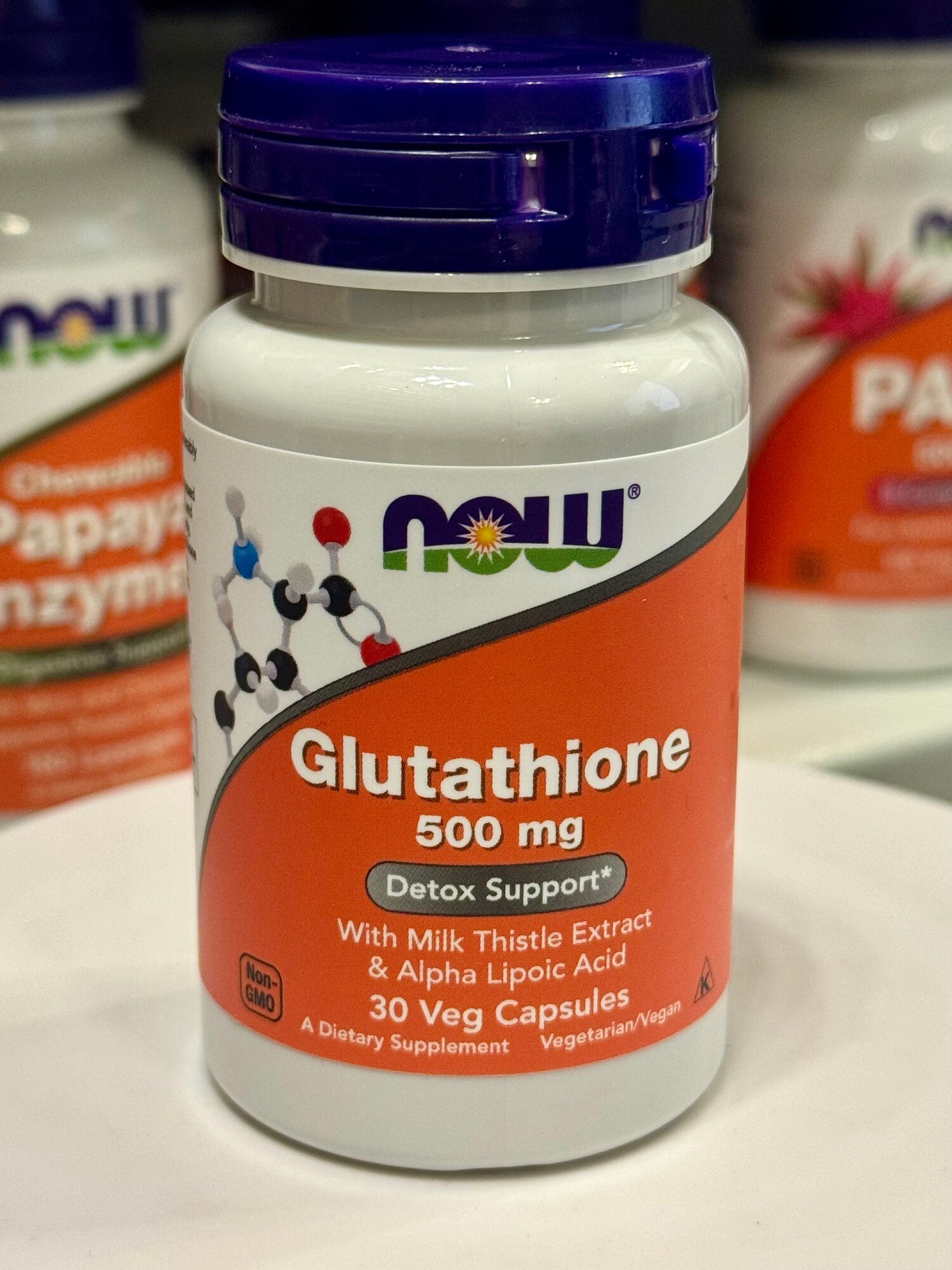 NOW Glutathione 500 mg - Глутатион 500 мг, 30 капсул