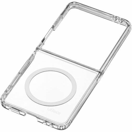 Чехол Ubear Real Mag Case для Samsung Galaxy Z Flip7, MagSafe, усиленный, прозрачный