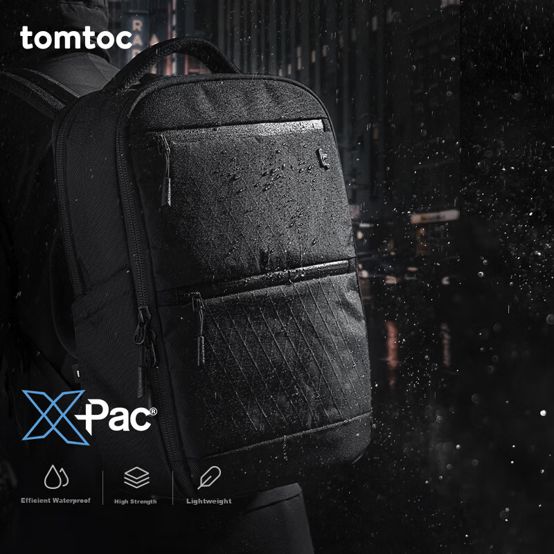 Tomtoc High-Performance Backpack, Business Backpack, Large Capacity, 15.6-Inch Laptop Bag, for Men, Business Trips And Travel, T73