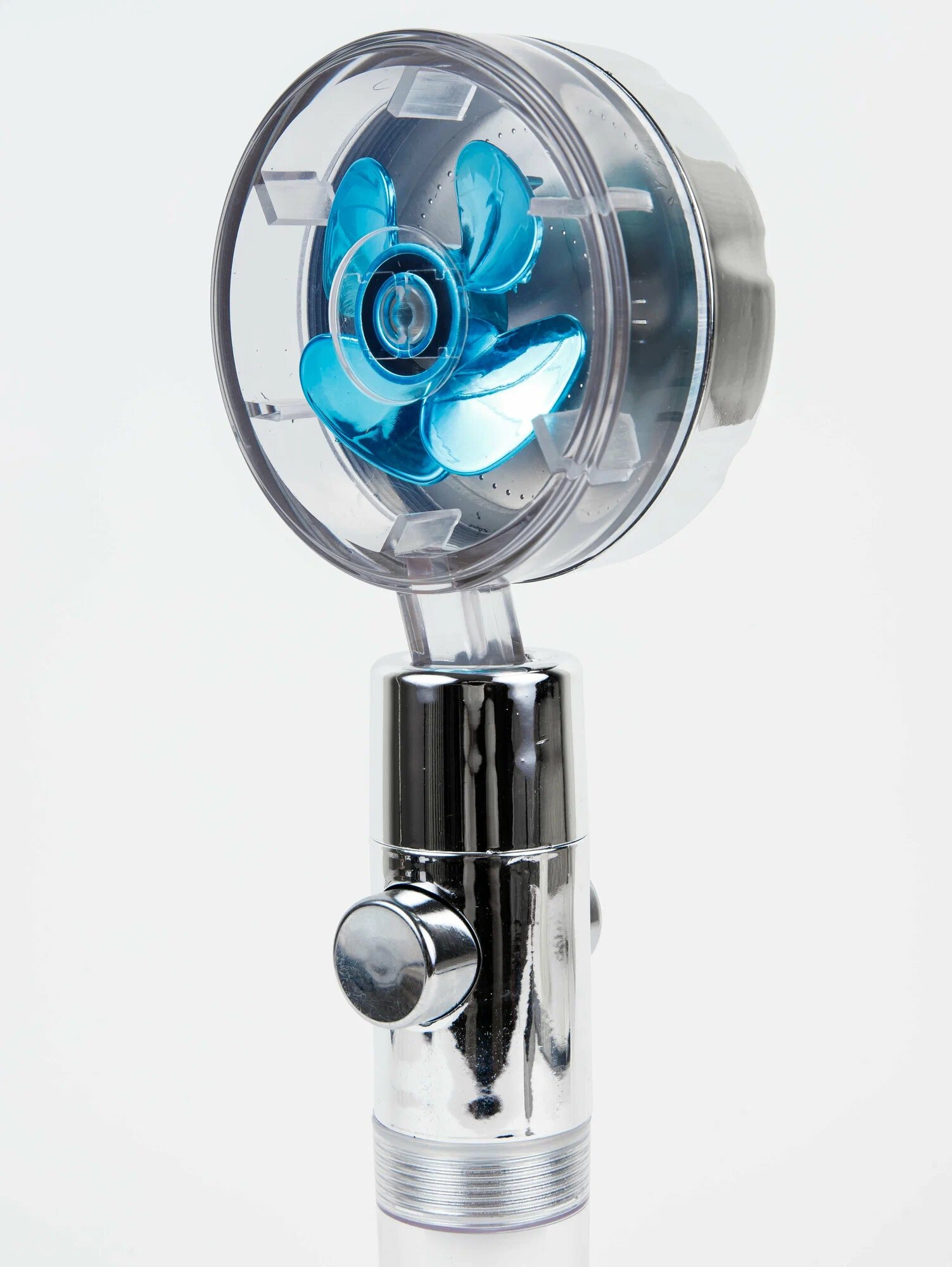 Лейка для душа с вентилятором водосберегающая, массажная и с кнопкой включения и выключения воды