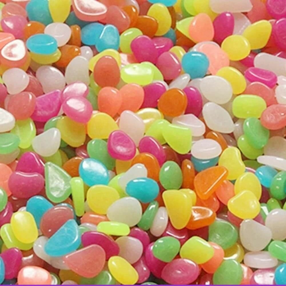 50 шт. Декор для аквариума камни светящиеся в темноте Декорация