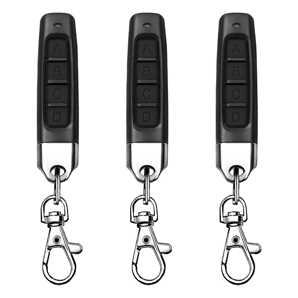 Набор из 3 брелоков 433МГц для гаражных ворот с простым управлением
