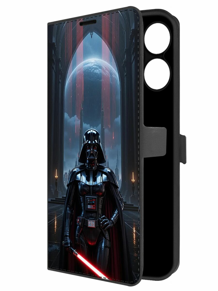 Чехол-книжка Krutoff Eco Book для Realme C63 Леди Вейдер (черный)