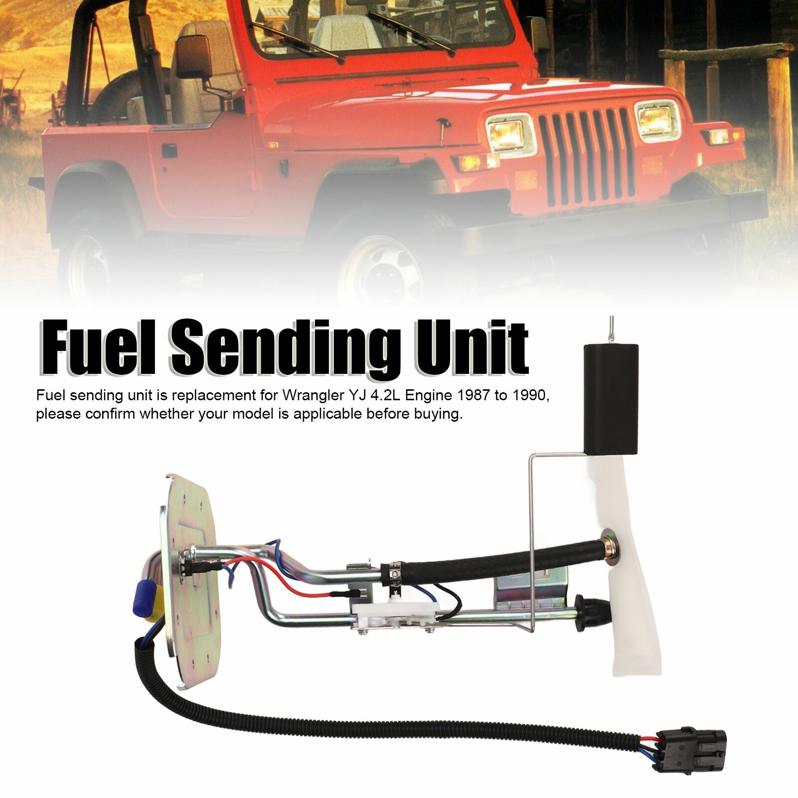 Блок отправки топлива, 20 галлонов, бензобак, 53003341X, для двигателя Wrangler YJ 4.2L, 1987–1990 гг.