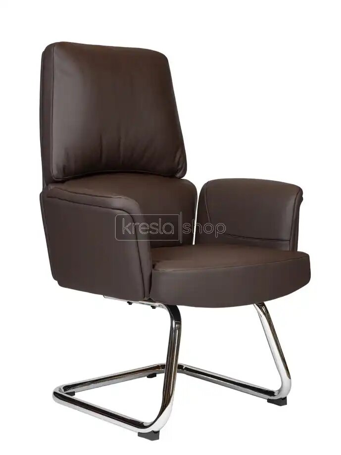 Конференц-кресло Norden Бонно браун CF / Bonno CF brown HD-2204-3 V CF brown коричневая кожа