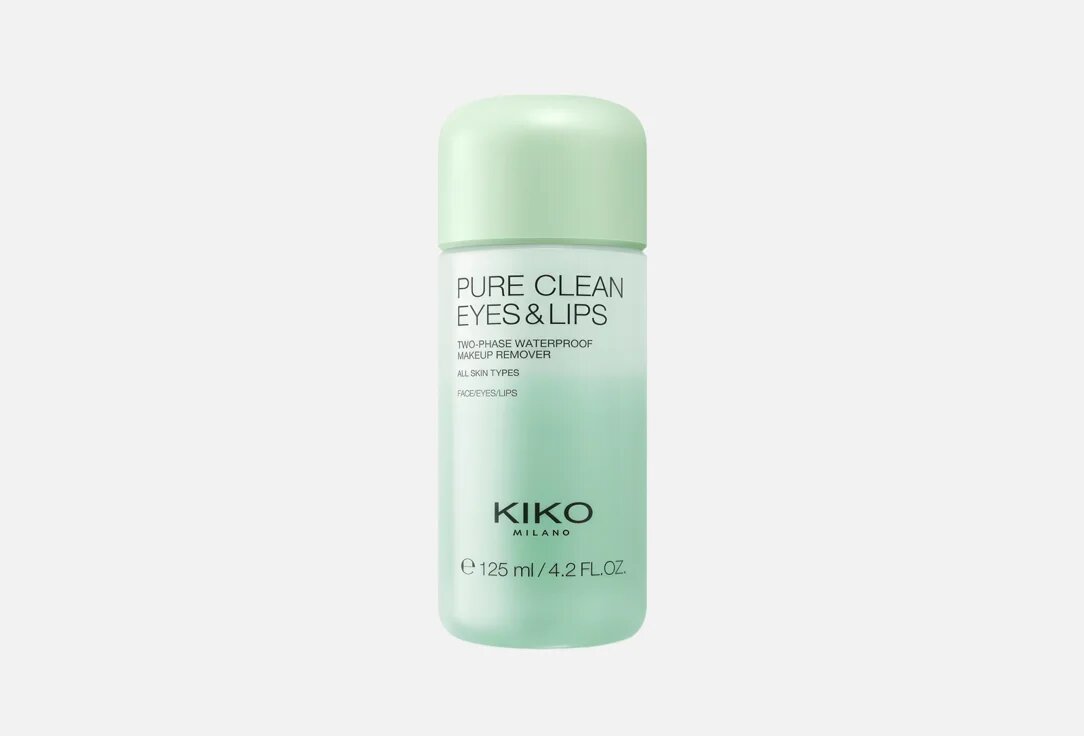 Очищающее средство для глаз и губ KIKO MILANO pure clean eyes&lips, 125 мл