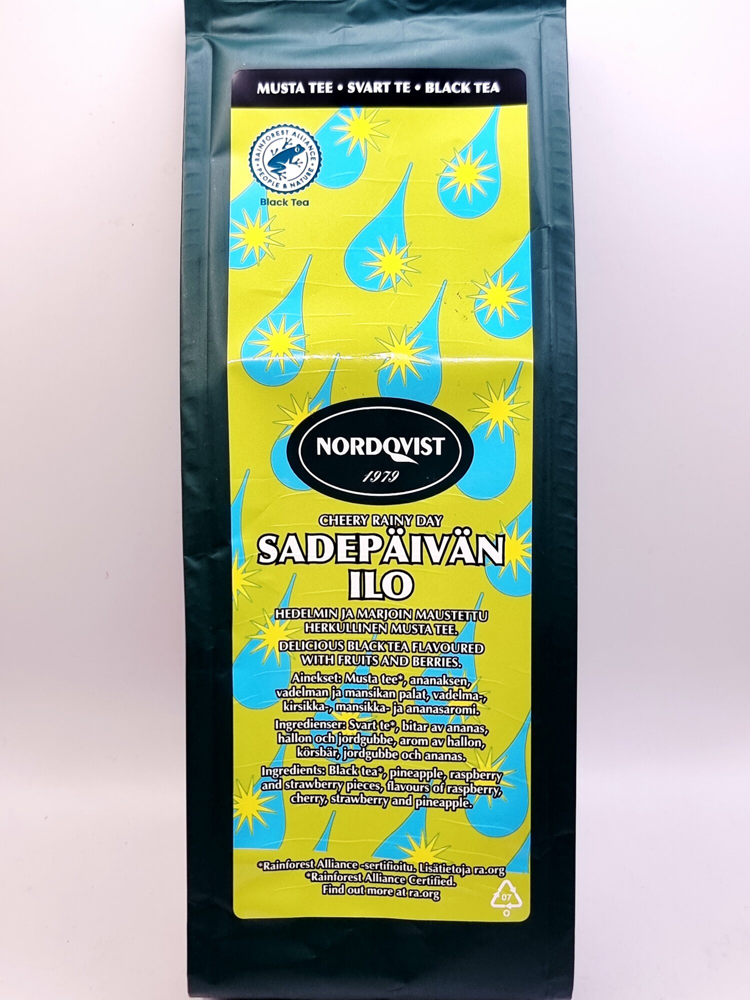 Чай черный рассыпной Nordqvist Sadepivn Ilo musta ароматизированный 80 г (Финляндия)