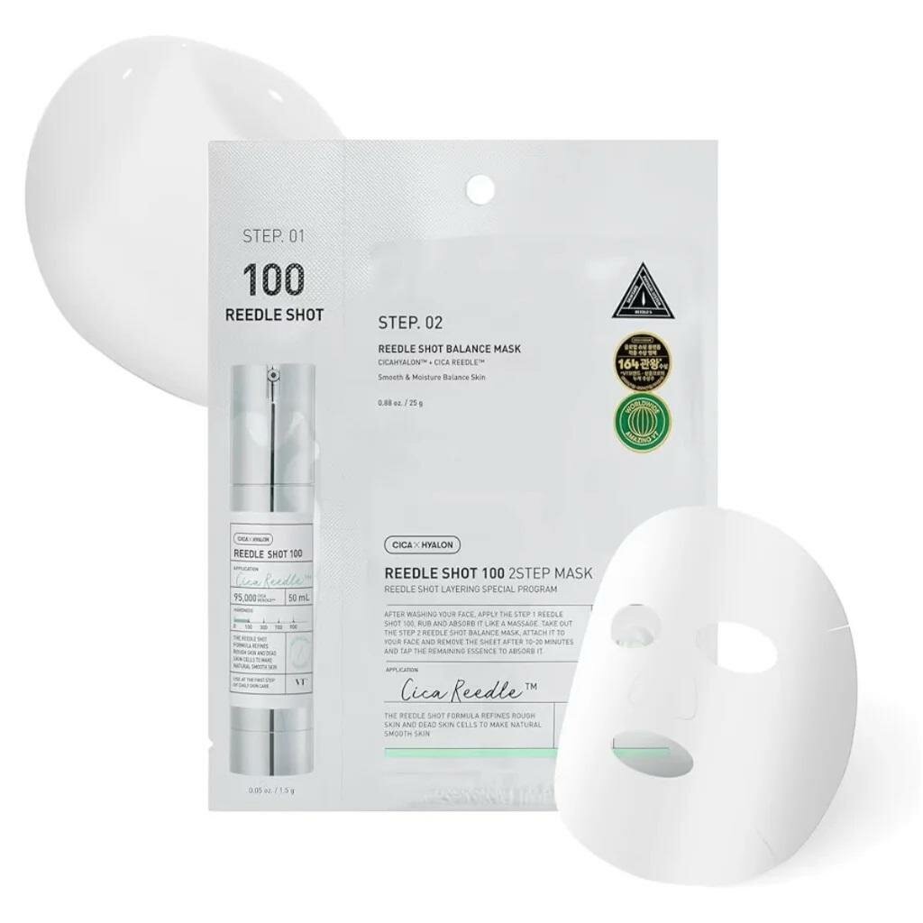 Двухфазная маска с микроиглами VT Cosmetics Reedle Shot 100 2 Step Mask