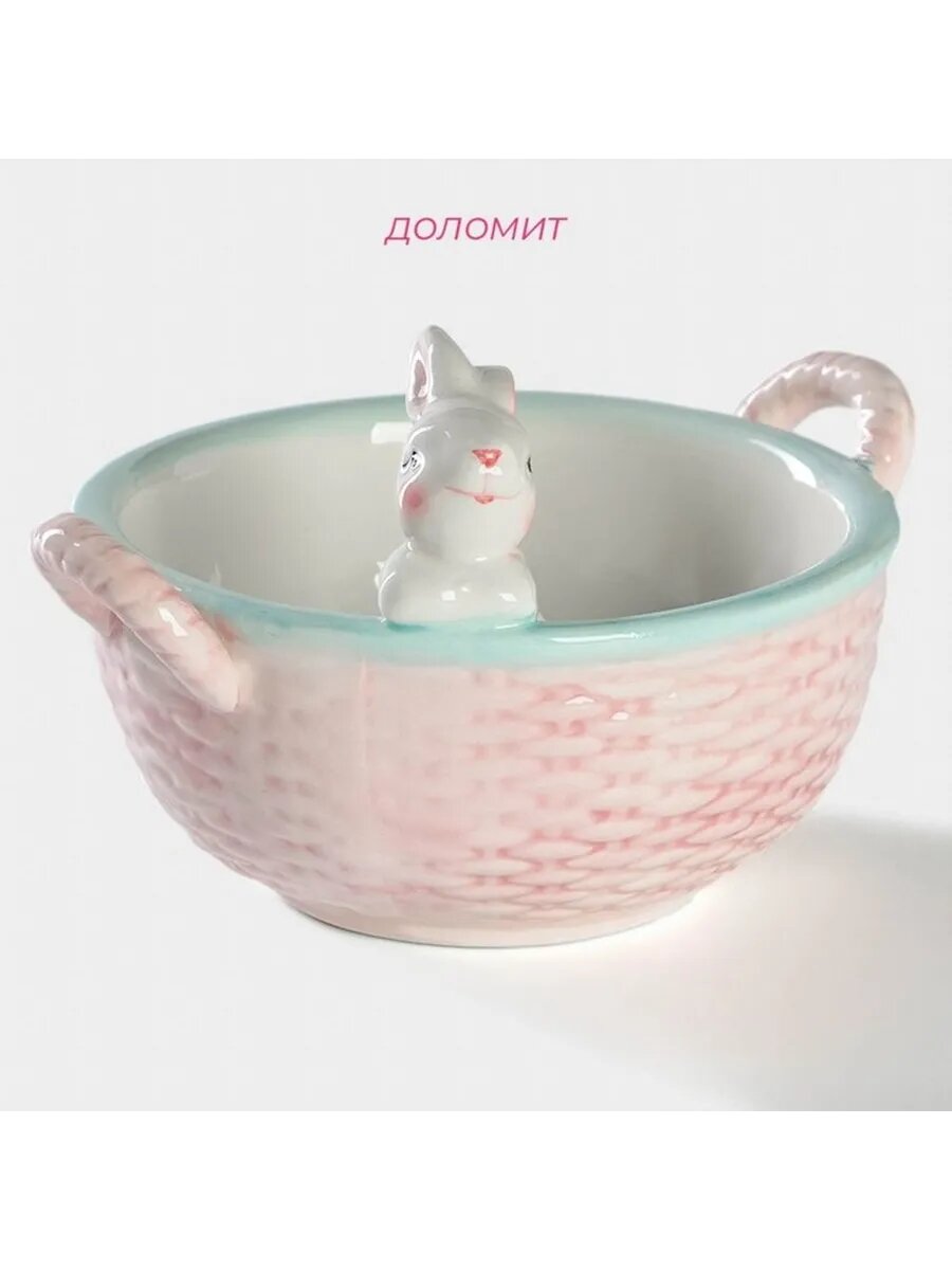 Стильная кроликовая конфетница для десертов