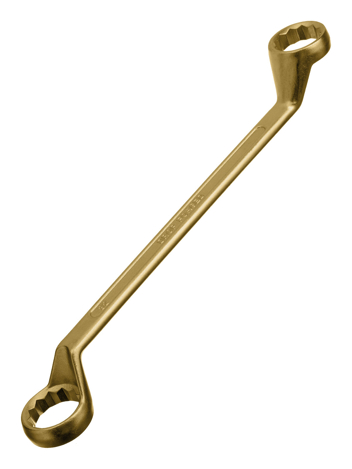 Ключ накидной Сибртех, 30 х 32 мм, 12 граней, сталь 45 с желтым цинковым покрытием, гаечный ключ, 14638