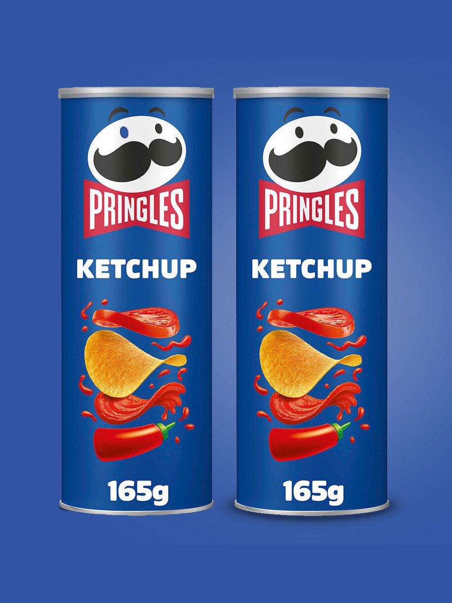 PRINGLES Картофельные чипсы Принглс - Кетчуп, 165г х 2шт. Бельгия