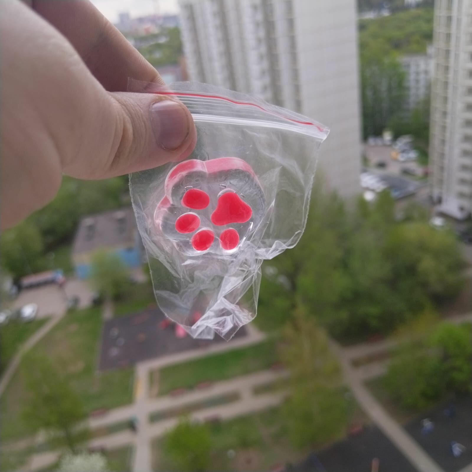 Лапка сквиш 9 см красный