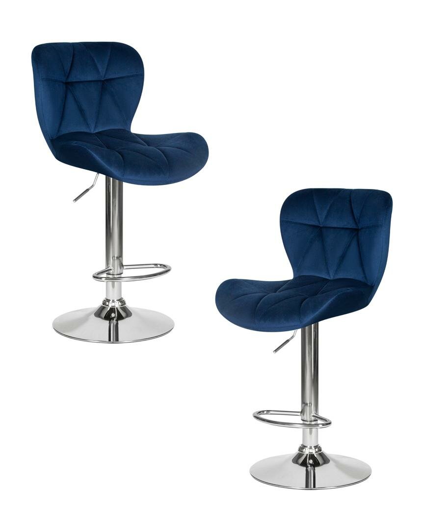 Стул барный DOBRIN Набор 2 шт Стул барный DOBRIN BARNY, синий велюр (MJ9-117) арт. LM-5022-N_CH-M_V-MJ9-117