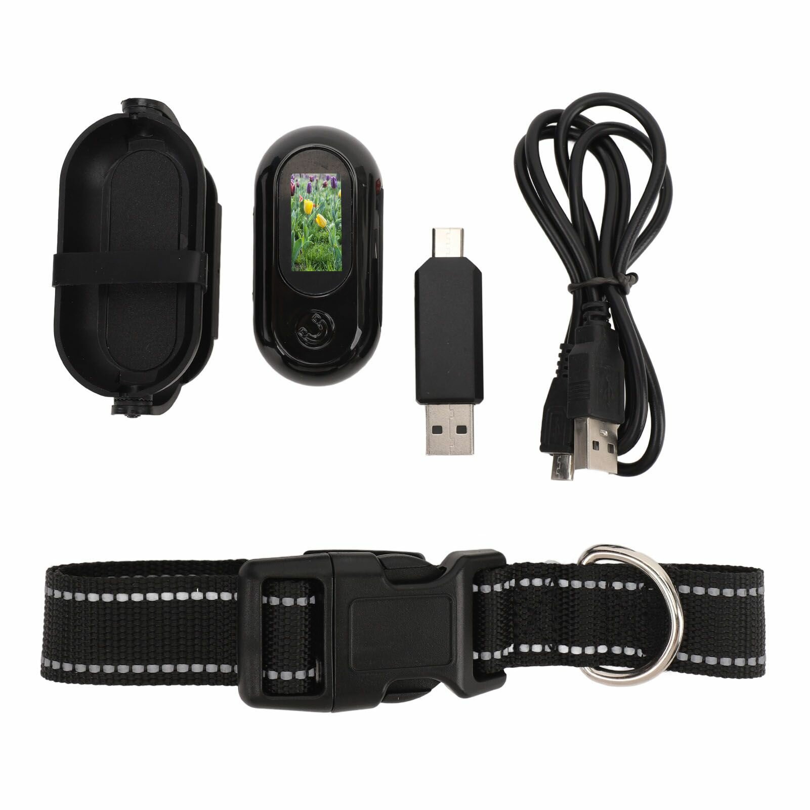 Камера-ошейник 1080P для собак с Wi-Fi (черный, 32 ГБ)