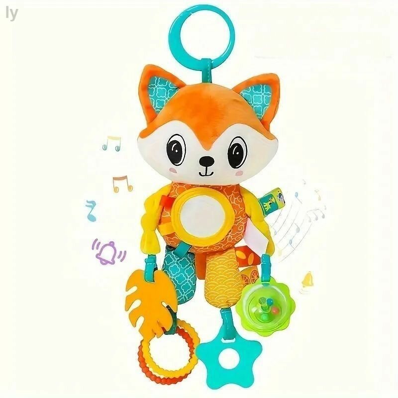 Погремушка для новорожденного 0+. Подвесная мягкая игрушка шуршалка на коляску и кроватки.