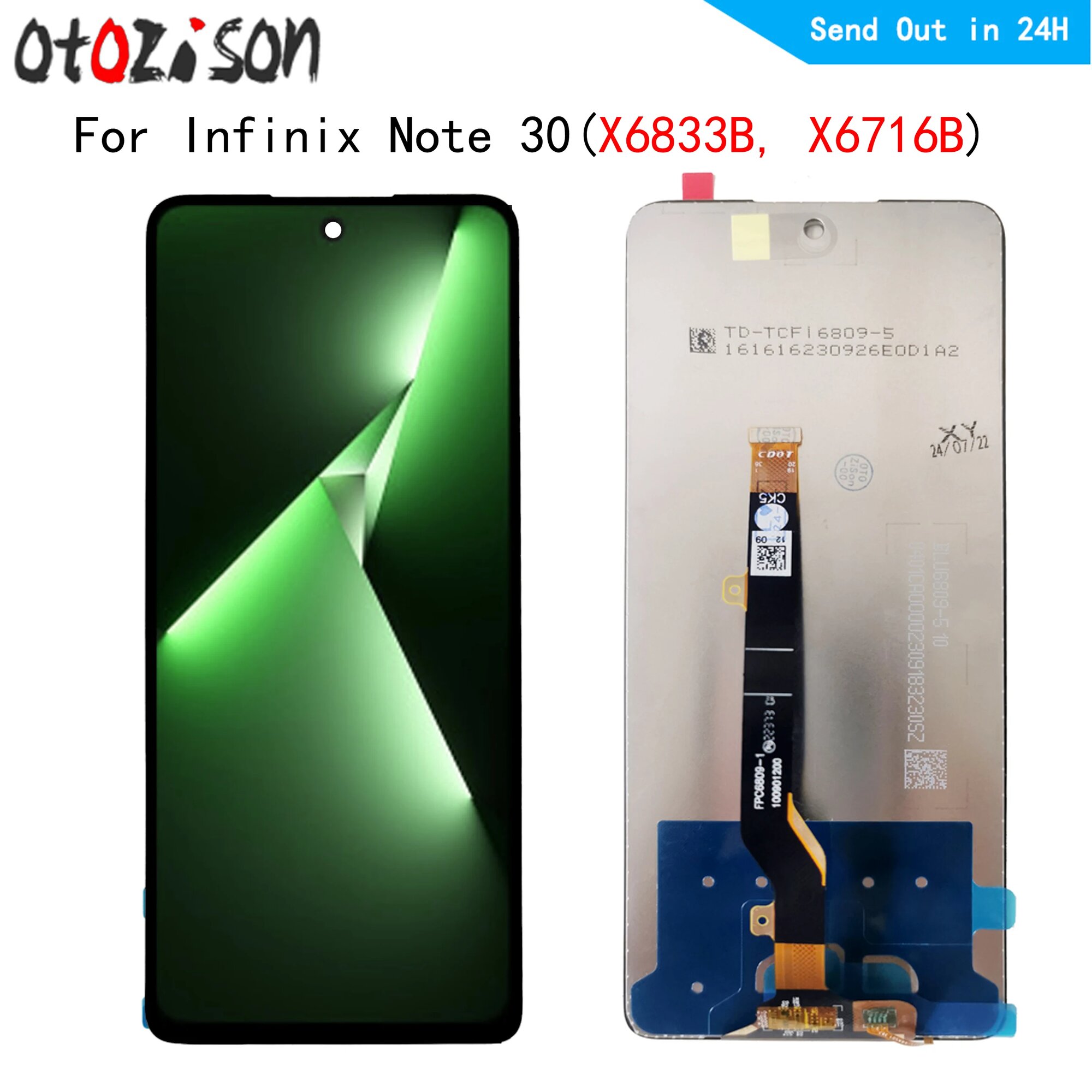 Note30 ЖК-экран 6,78 дюйма IPS для Infinix Note 30 X6833B X6716B, ЖК-дисплей, LCD No Frame