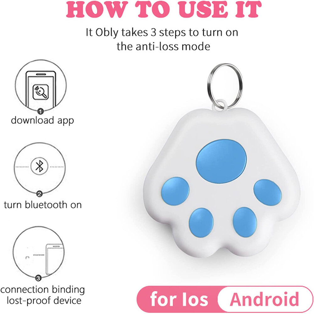 Портативное GPS-Отслеживающее Мобильное Умное Устройство Защиты От Потери 3шт для Детских Рюкзаков Домашних Животных