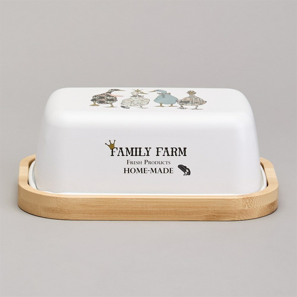 Масленка agness "Family farm" 16*11*5,5 см
