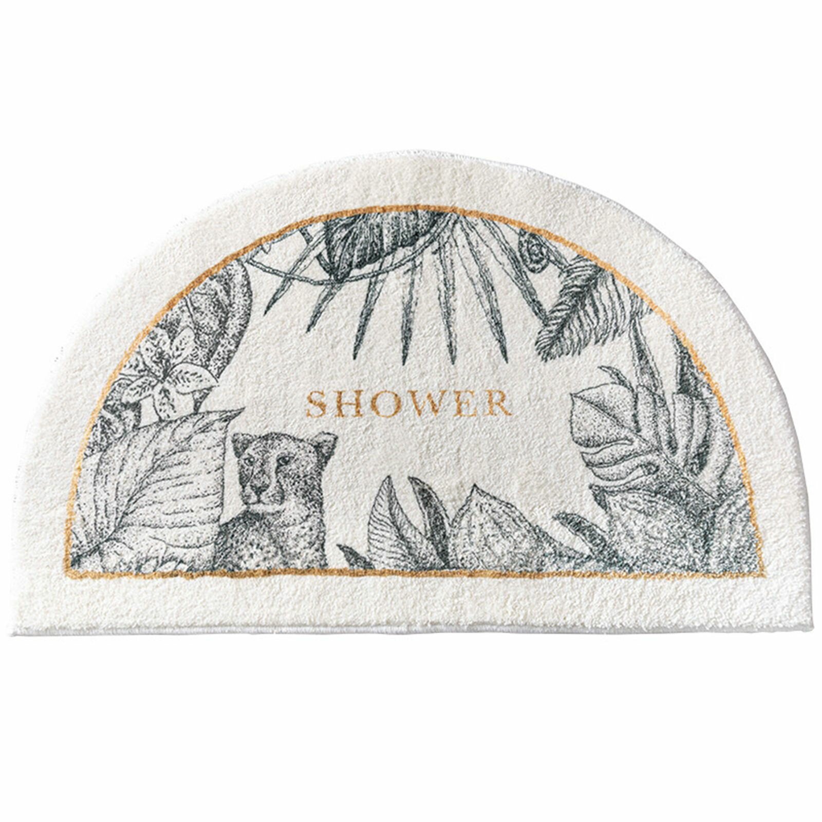 Полукруглый коврик для ванной