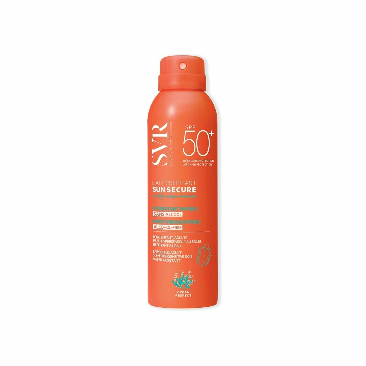 SVR безопасное солнце Спрей-вуаль SPF 50+, 200 мл | SVR SUN SECURE Spray SPF 50+