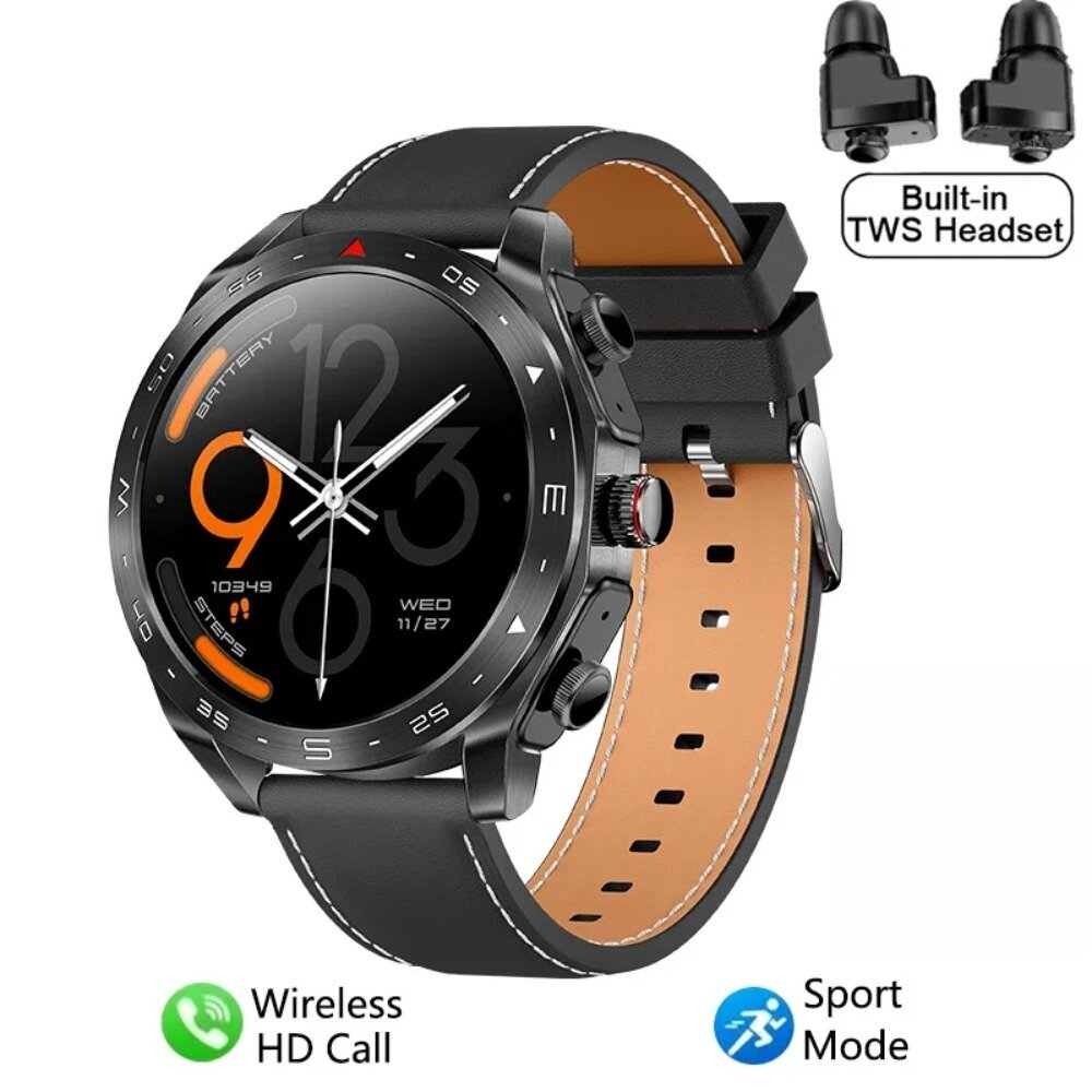LEMFO T95 Smart Watches 2 В 1 С Наушниками HIFI, Смарт-часами С Динамиком, Музыкальным Трекером, Пульсометром
