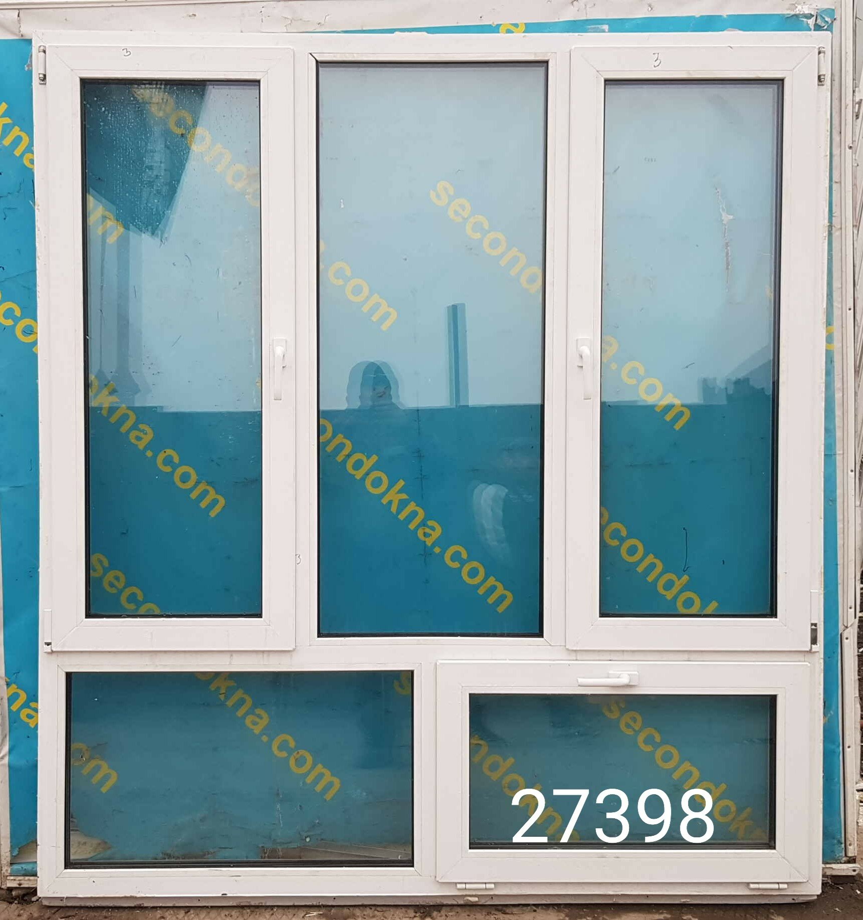 Пластиковое окно Б/У 1990(в) 1480 об х 1790(ш)