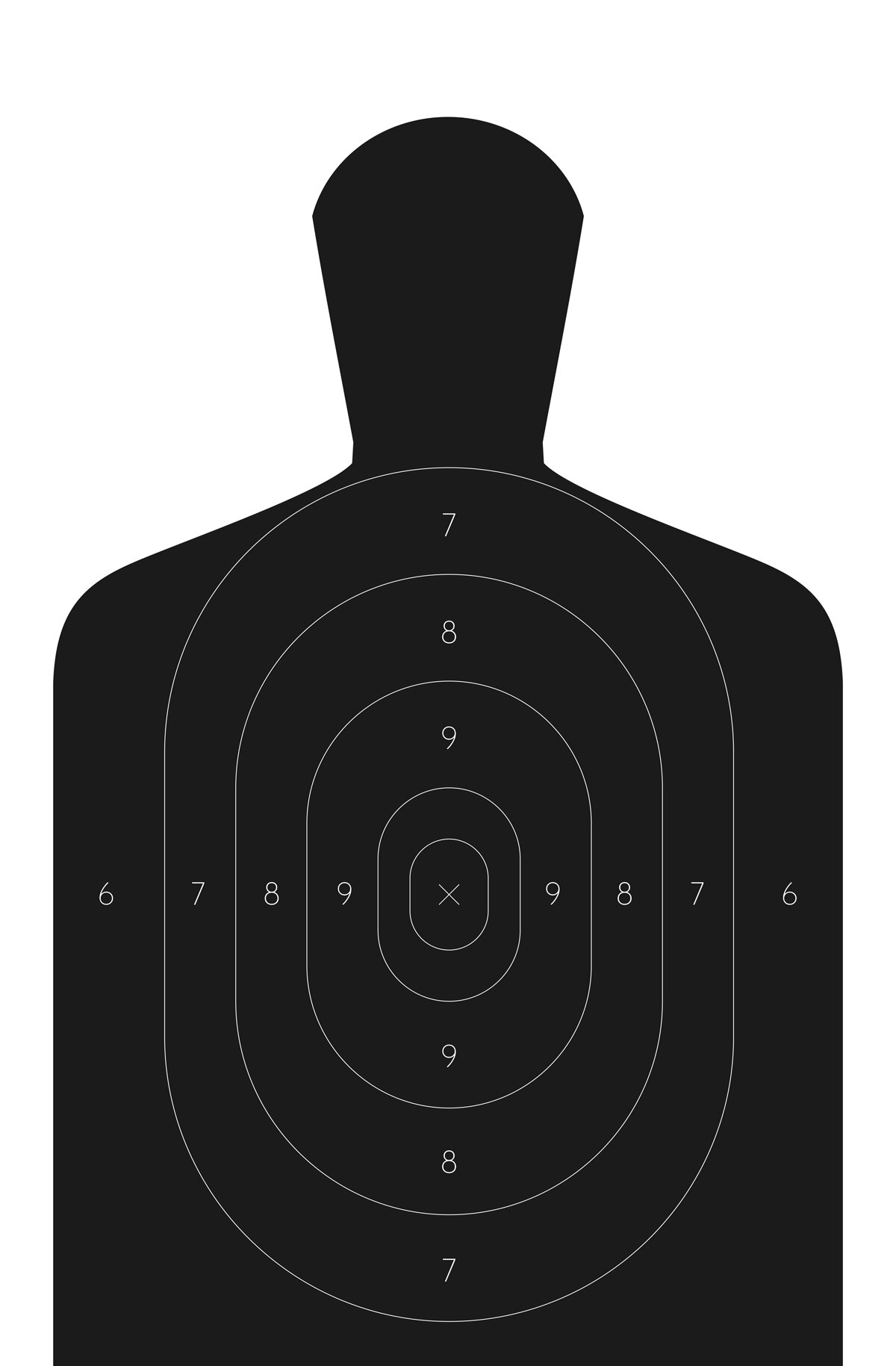 Мишень для пулевой стрельбы. Мишень №9 "Интерпол"