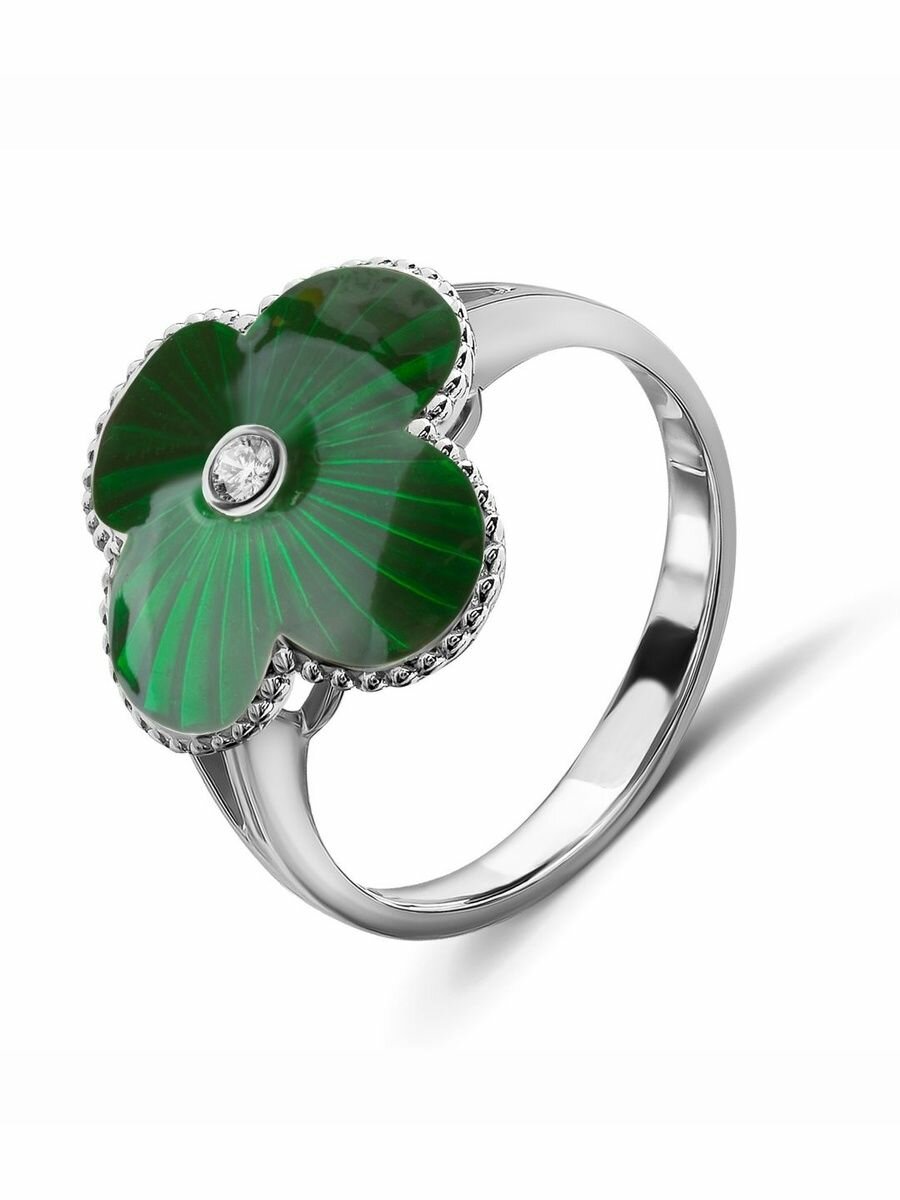 Кольцо, серебро, 925 проба, фианит