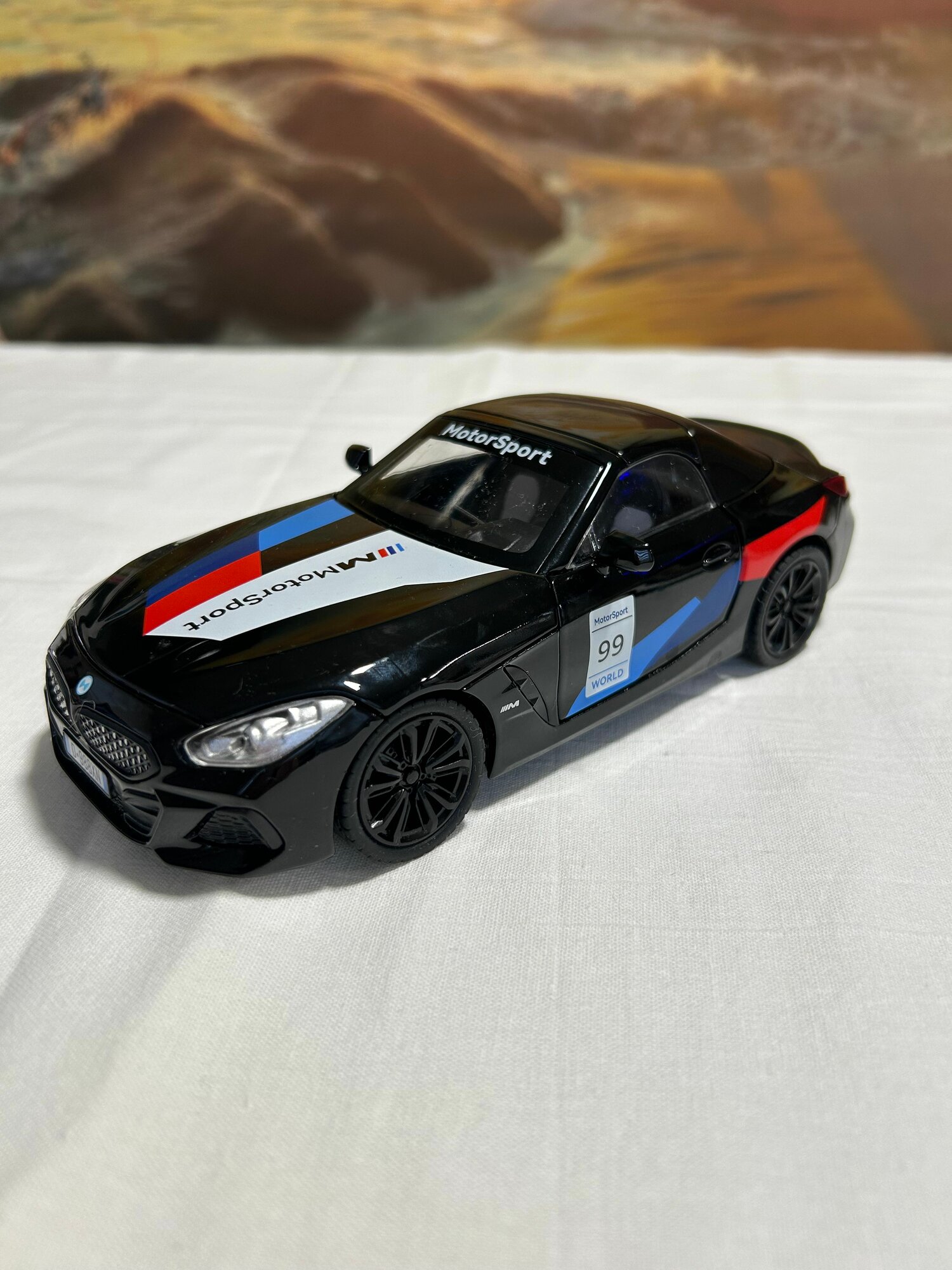Машинка металлическая BMW кабриолет (БМВ), масштаб 1/24