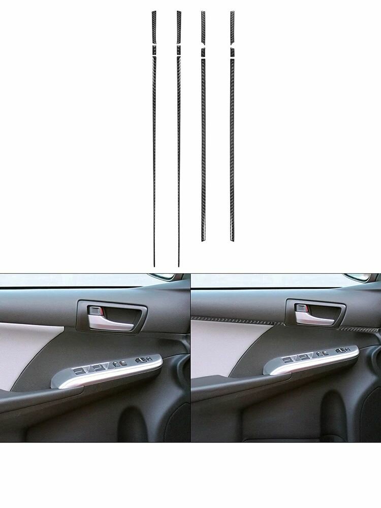 Для Toyota Camry 2012 2013 2014, аксессуары интерьера автомобиля, декоративные элементы из черного карбона, различные детали, стильные наклейки.