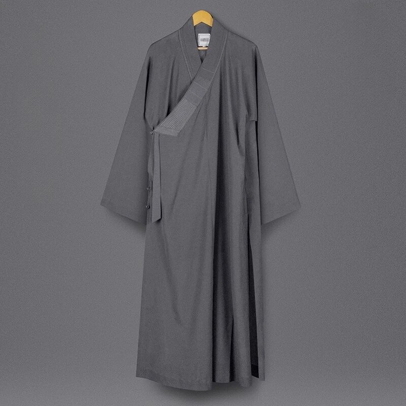 Льняное платье монаха Серый, 39 160-163cm, Серый, Dark Gray