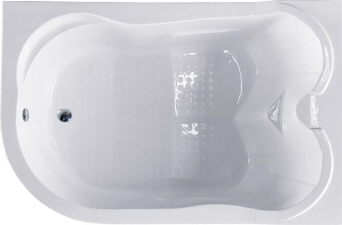 Акриловая ванна Royal Bath Norway RB331100K-R R 180x120 см, угловая, правая, пристенная, белая, асимметричная, с каркасом, для двоих