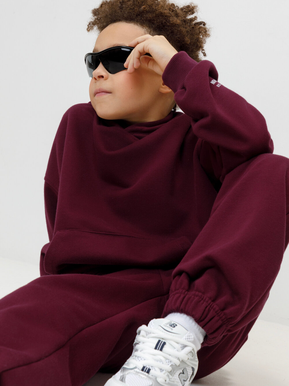 Брюки спортивные МП 400891/бордовый 1528