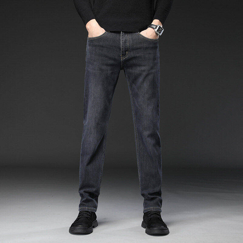 Мужские джинсы Чистый цвет / прямые B1, LI Mall талии_36