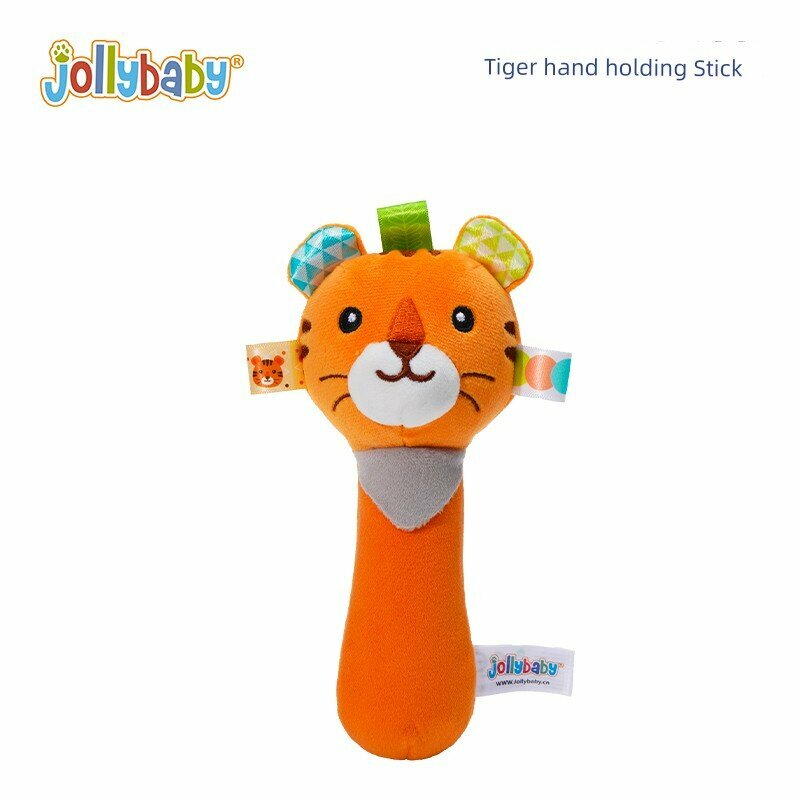 Jollybaby новорожденный звонок игрушка с дизайном тигра для захвата рукой младенца, мягкая и безопасная игрушка