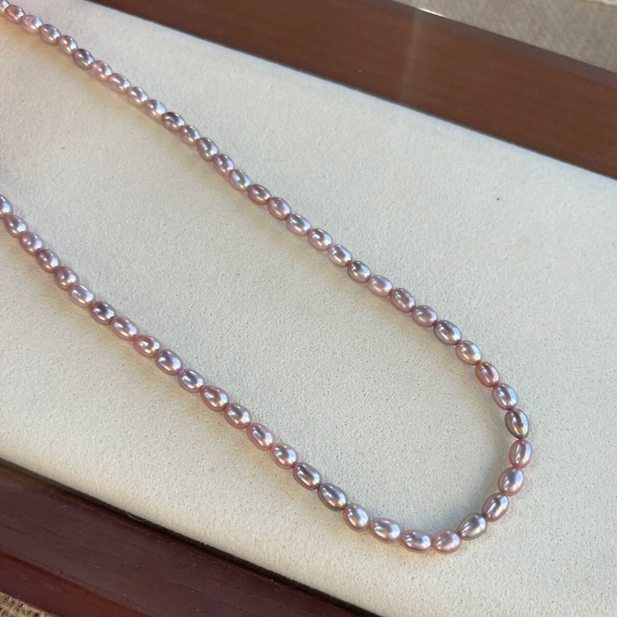 Фиолетовые рисовые жемчуг бусины для ювелирных изделий