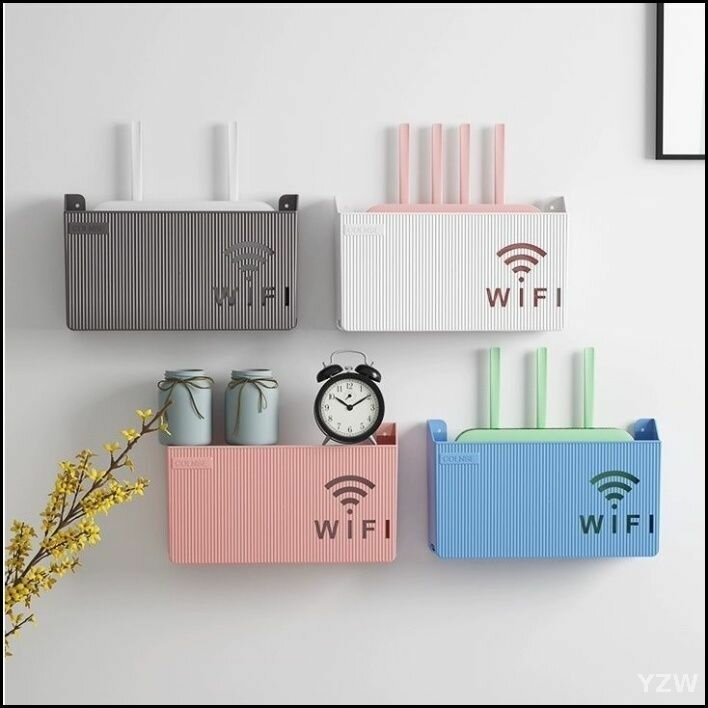 Полка-короб держатель для WI-FI роутера, 24х14х6 см, подставка шкаф под роутер