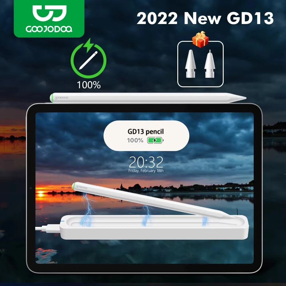 GOOJODOQ стилус для Apple Pencil 2 2 tips — фото 1
