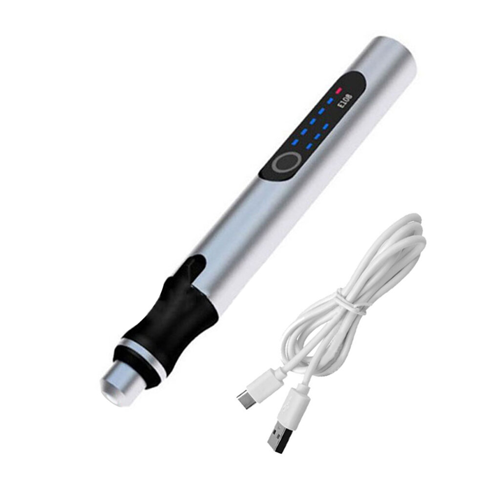 Портативная гравировальная ручка, мини-электрическая дрель, ручка со светодиодным дисплеем скорости, ручка для резьбы, гравировальный станок, инструменты для гравера, перезаряжаемый шлифовальный станок