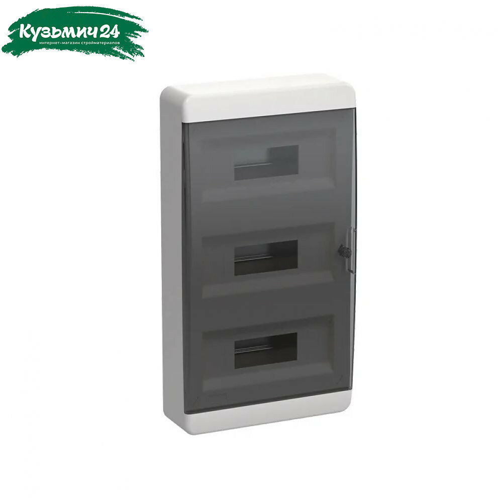 Бокс пластиковый накладной IEK TEKFOR ЩРН-П-36 IP41 прозрачная дверь 36 модулей, 1 шт.