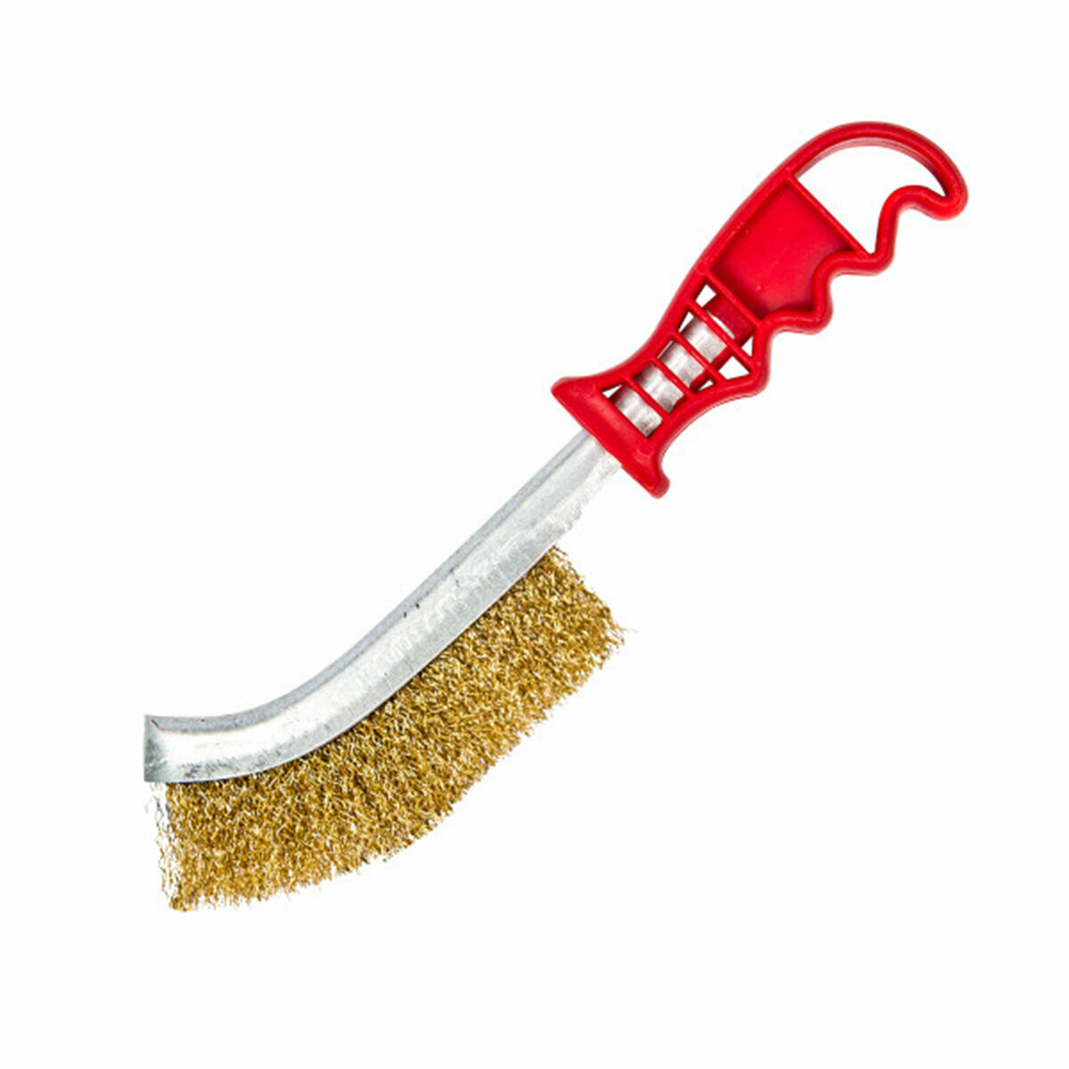 Щетка по металлу латунная Beorol, витая проволока, пластиковая ручка