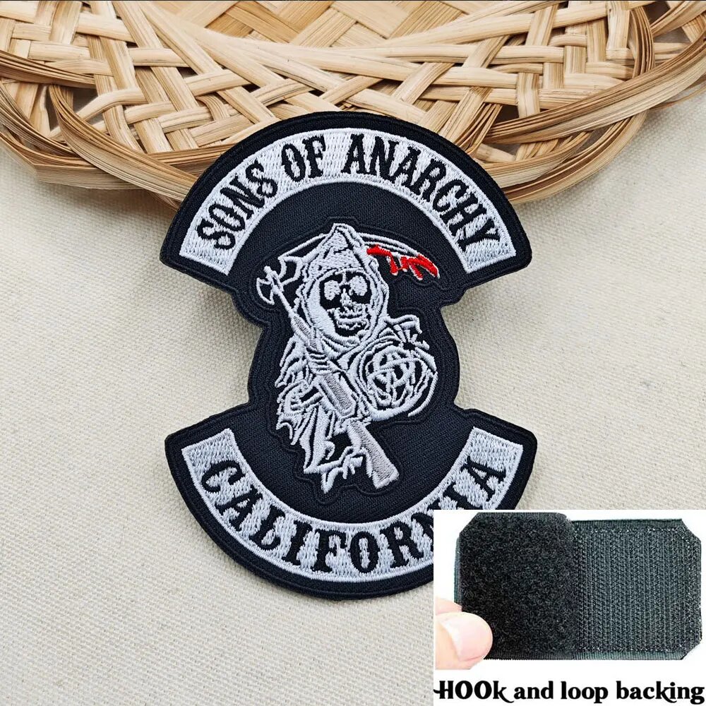Тактическая нашивка Sons of Anarchy California AY157-1velcro
