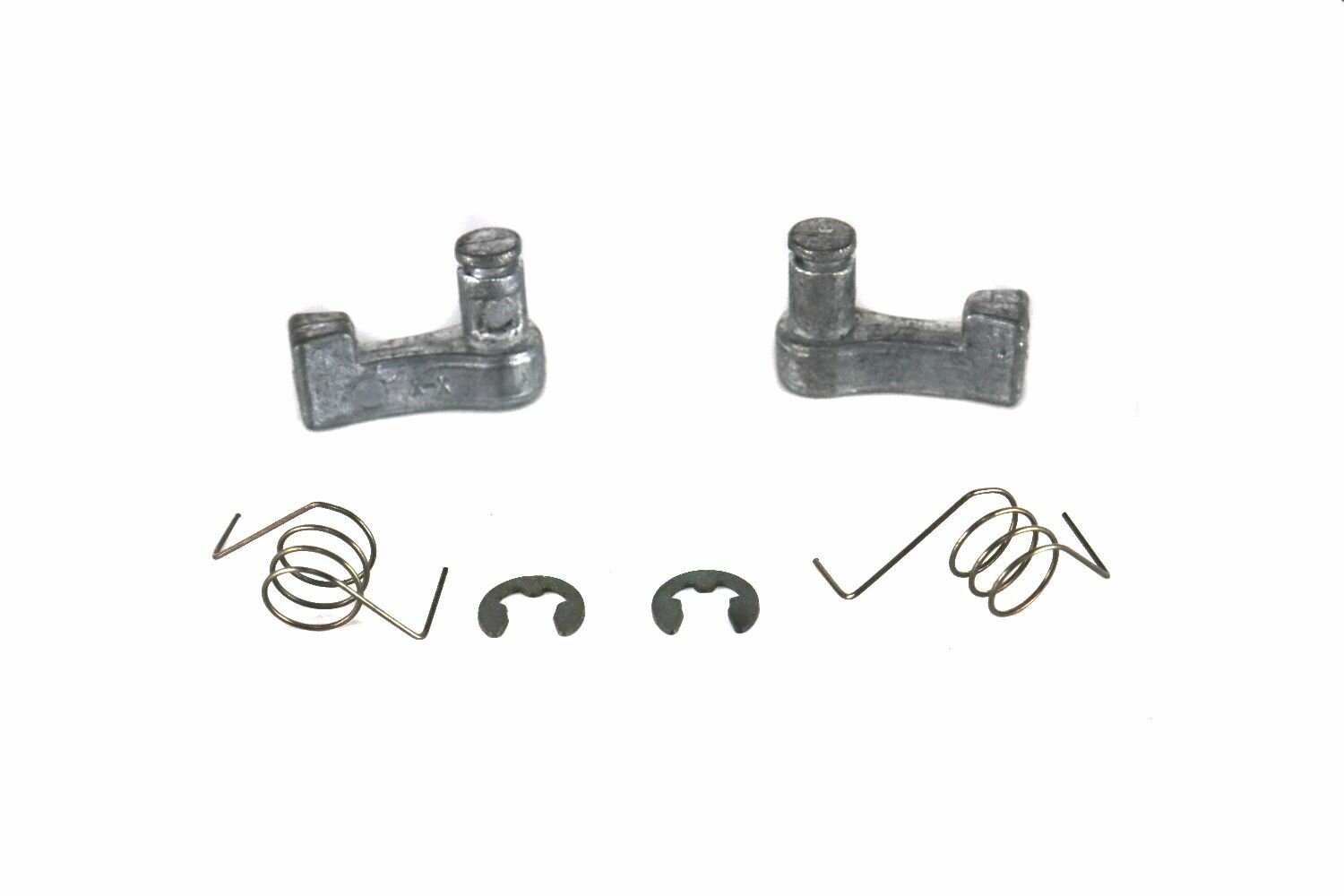 Собачка стартера с пружиной мотокосы BC/GBC-033/043 (комплект 2 собачки стальные+2 пружины+2 шайбы)