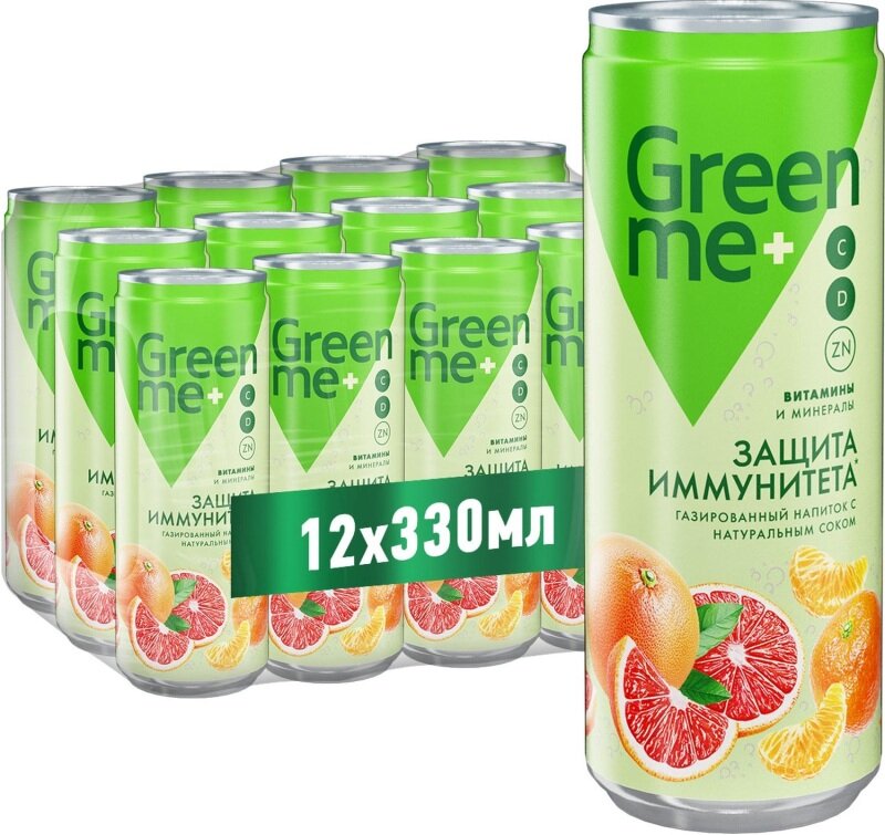 ГринМи плюс Иммунити Протэкт (GreenMe plus protect) 0,33л./12шт.