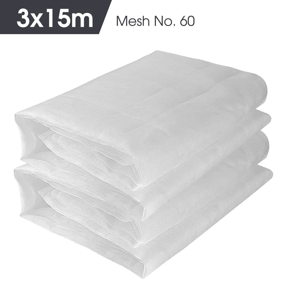 Садовая сетка нейлон белая 60-сетчатая 3x15M