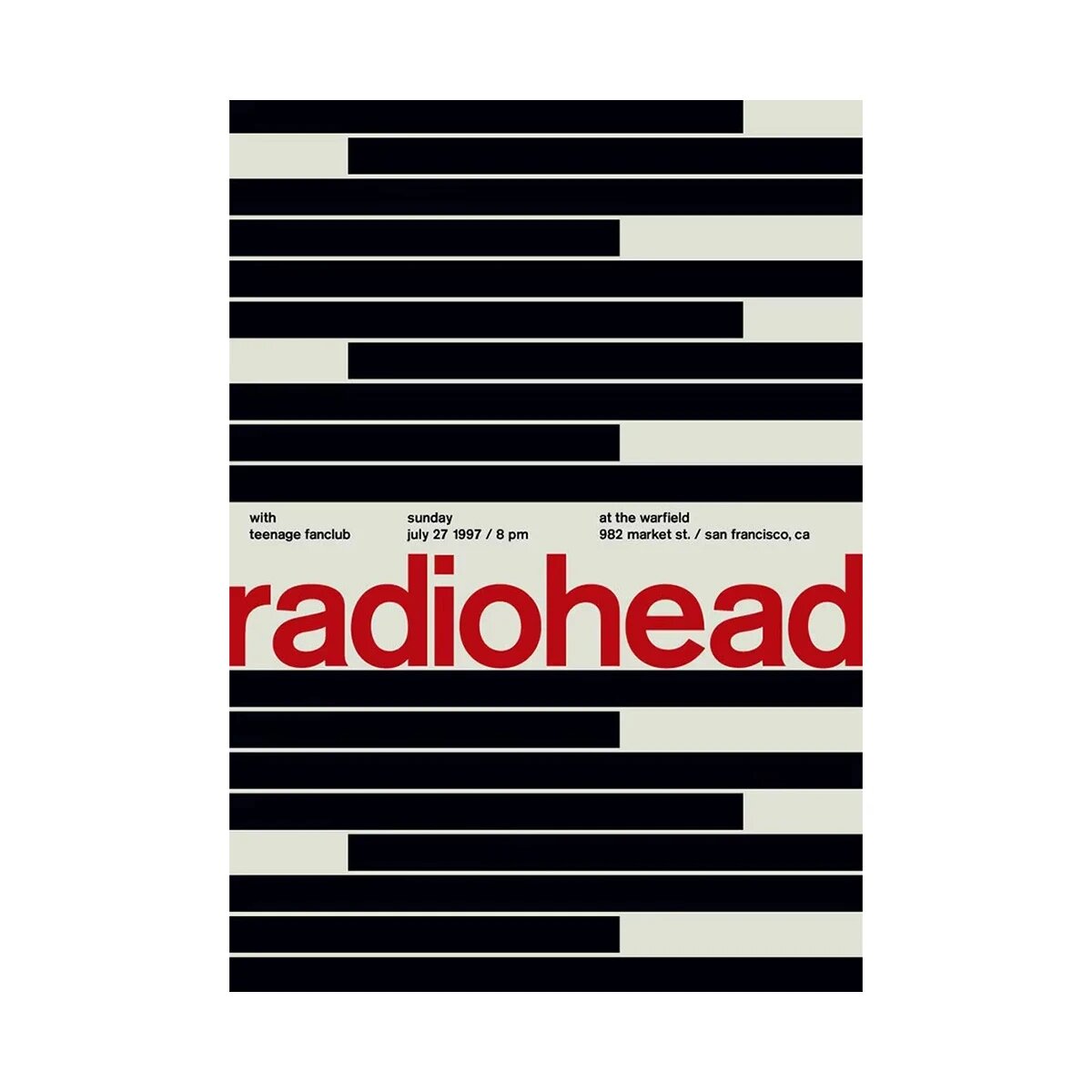 Постер Radiohead на холсте 20x30см, цвет M, без рамки
