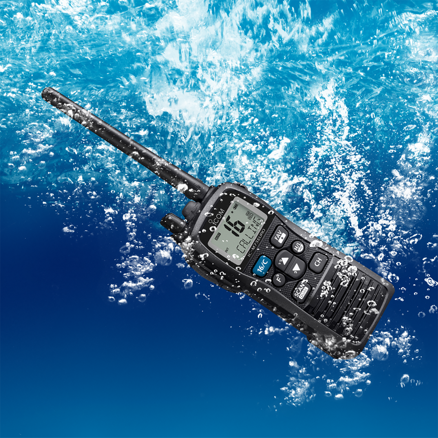 Радиостанция ICOM IC-M73 PLUS, Li-Ion аккумулятор, влагозащищенность IPX8
