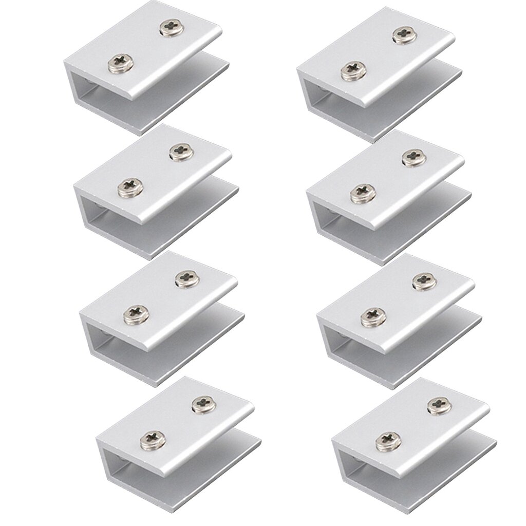 8шт Алюминиевых Сплавов Квадратный Стеклянный Зажим Для Душевой Двери с Зажимом для Бескаркасного Стекла