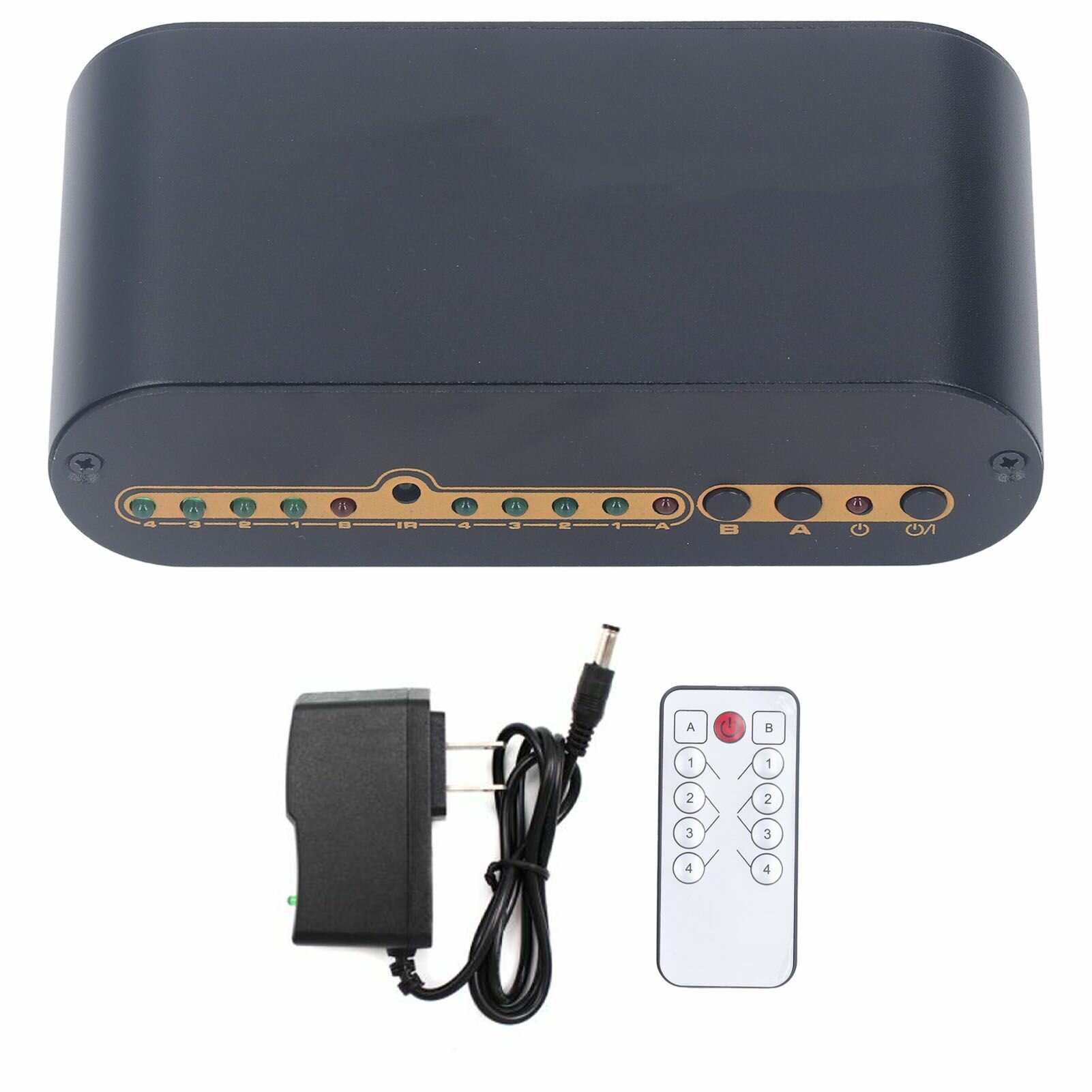 Цифровой оптический звуковой коммутатор SPDIF 4x2, аудиоразветвитель 4 входа/2 выхода с ИК-пультом дистанционного управления, вилка США 100 240 В для домашнего кинотеатра