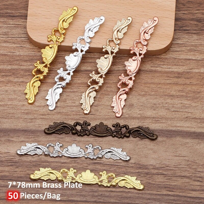 BOYUTE Латунные шармы филигрань перо павлина Color- Silver, BYT06262